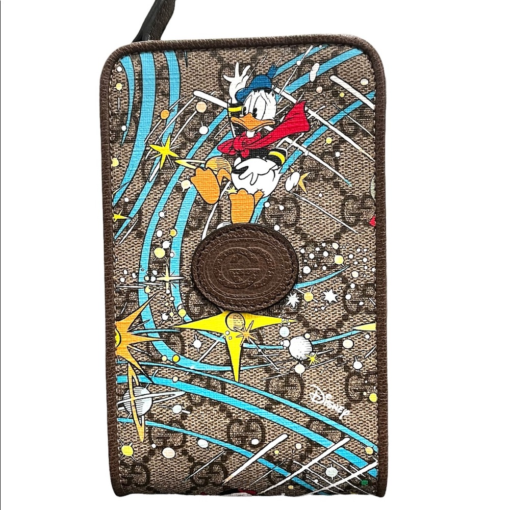 Gucci Gg Logo Supreme Disney Duck Canvas Leather Mini… - Gem
